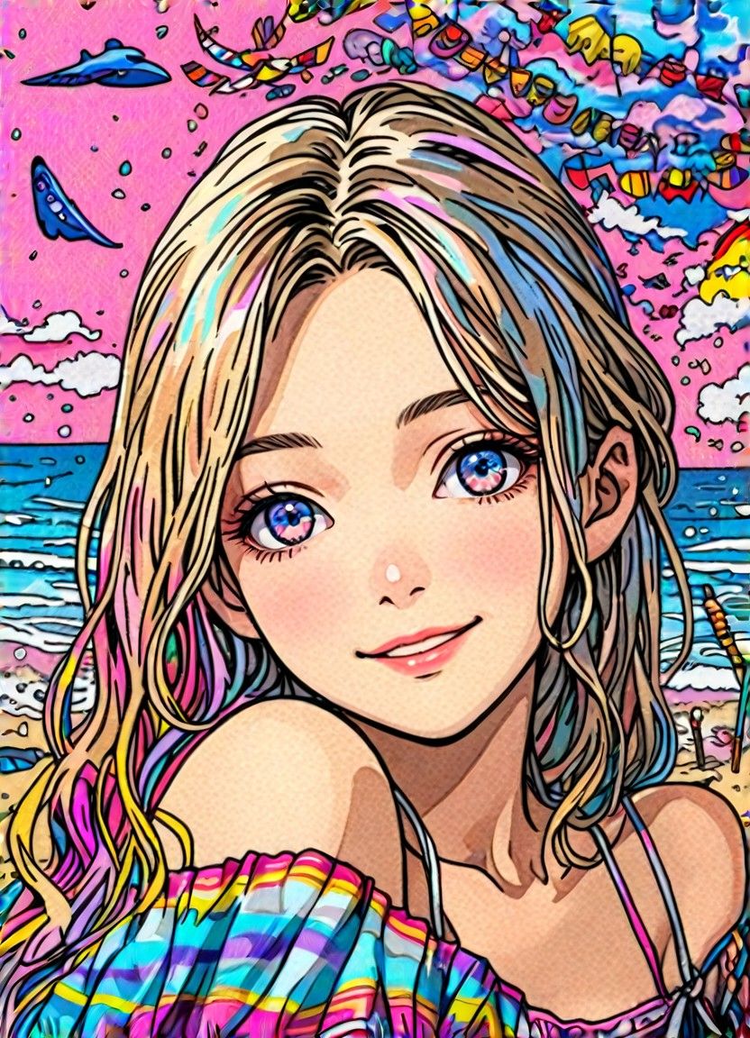 Portrait | Thick Line Anime Colourful Style | a1.art