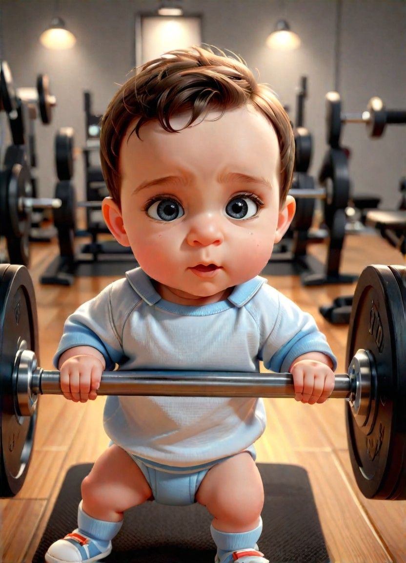 Baby weightlifting | A1.art
