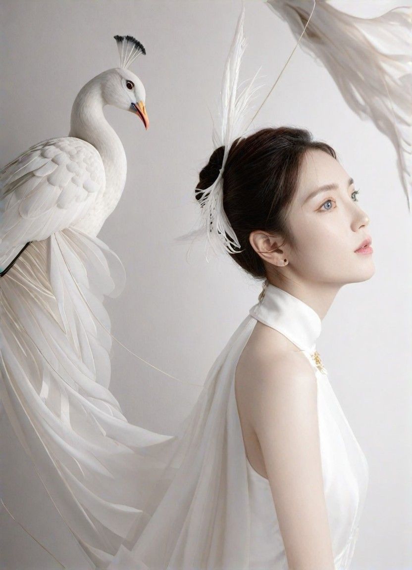 陈都灵白孔雀妆|Chen Duling white peacock makeup | A1.art