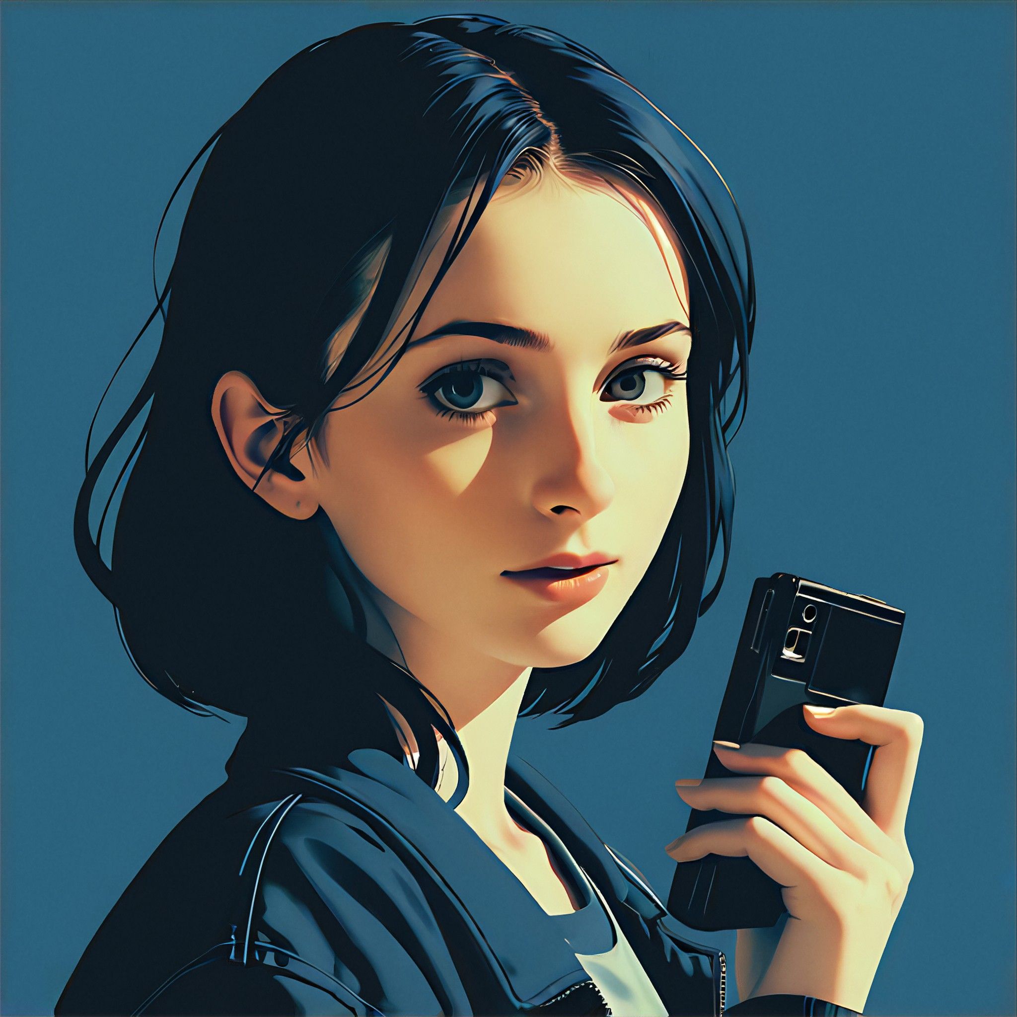 Blue retro avatar | A1.art