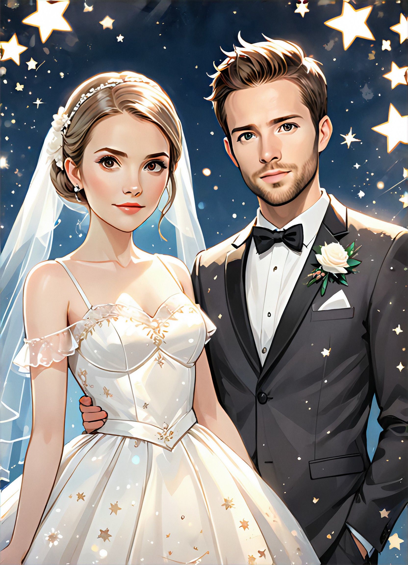 Cartoon wedding photos | a1.art