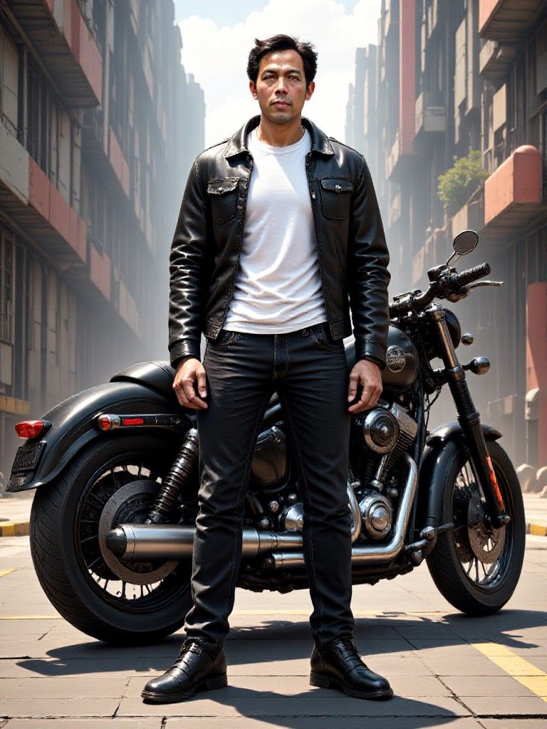 Transform Your Look to a Modern Biker Style Instantly | a1.art