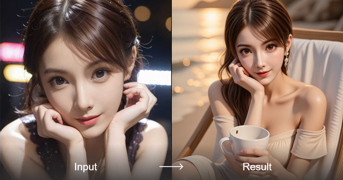 Effortlessly Convert Everyday Photos to Scenic Beach Scenes | a1.art