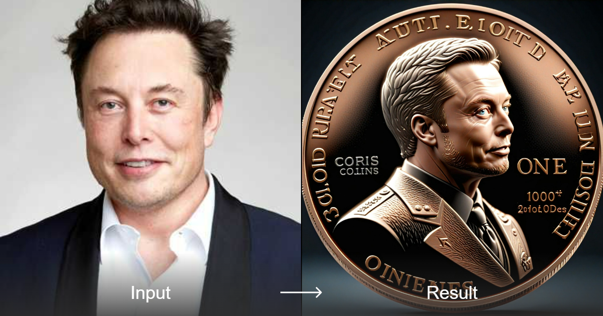 Put Anyone on a Coin - Stylish Portraits and Realism | a1.art