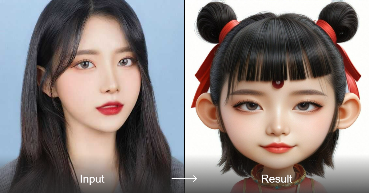 Nezha Big Head Style Converter | a1.art