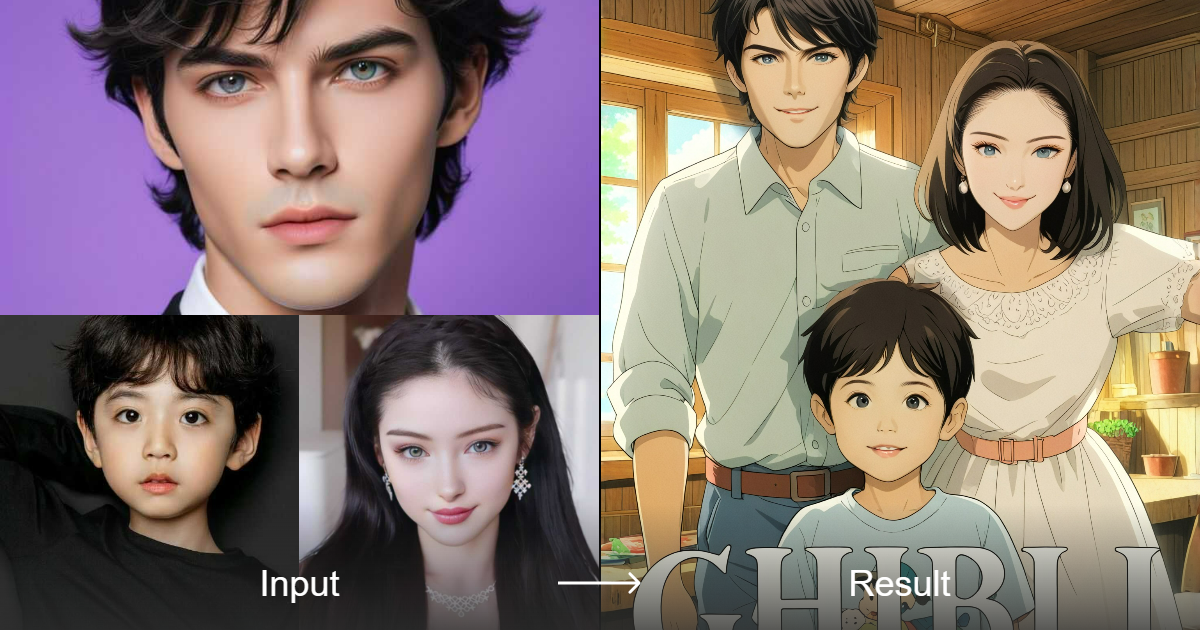 Ghibli Family Photo P2 | a1.art